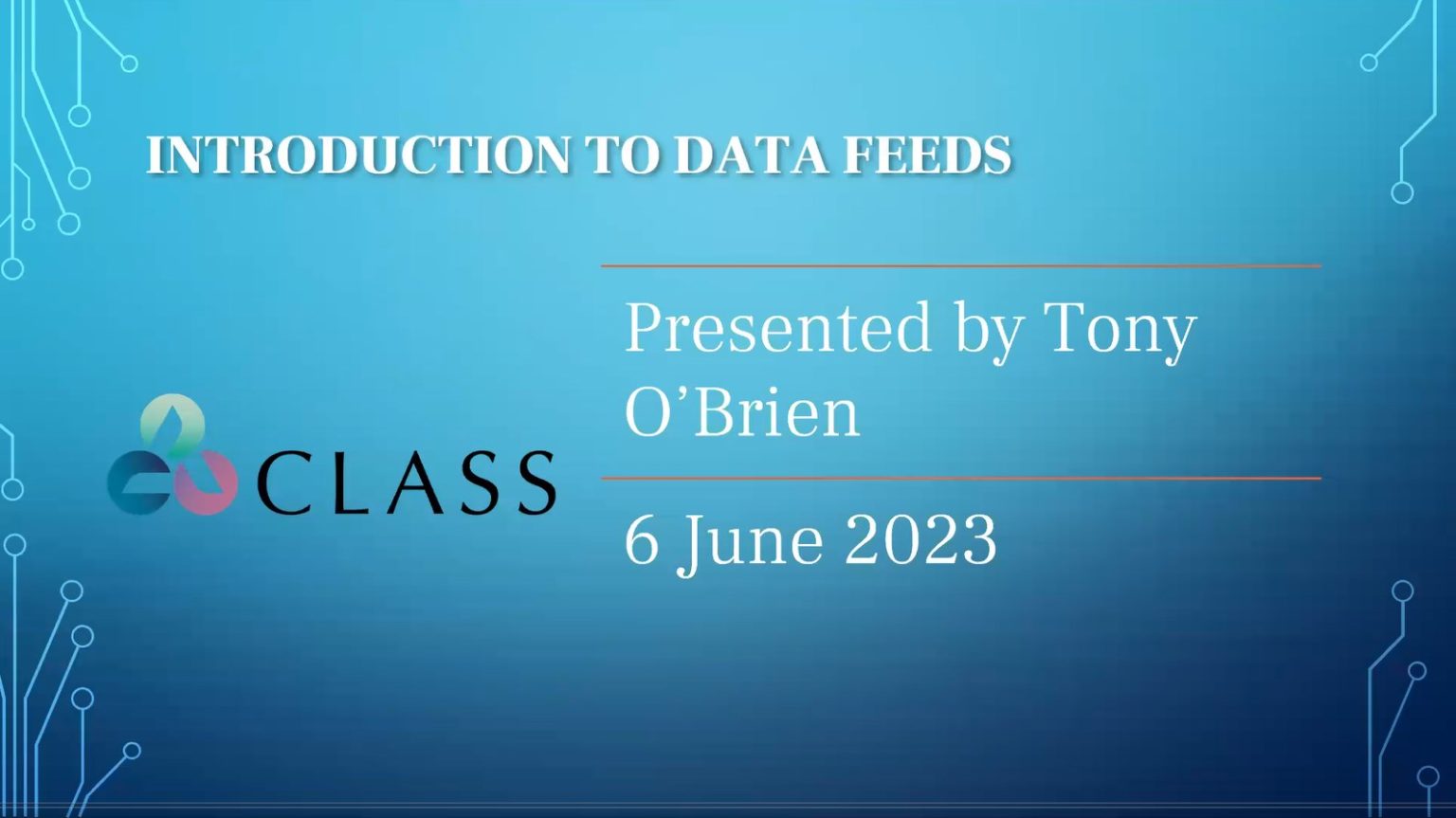 Webinars – Class Training